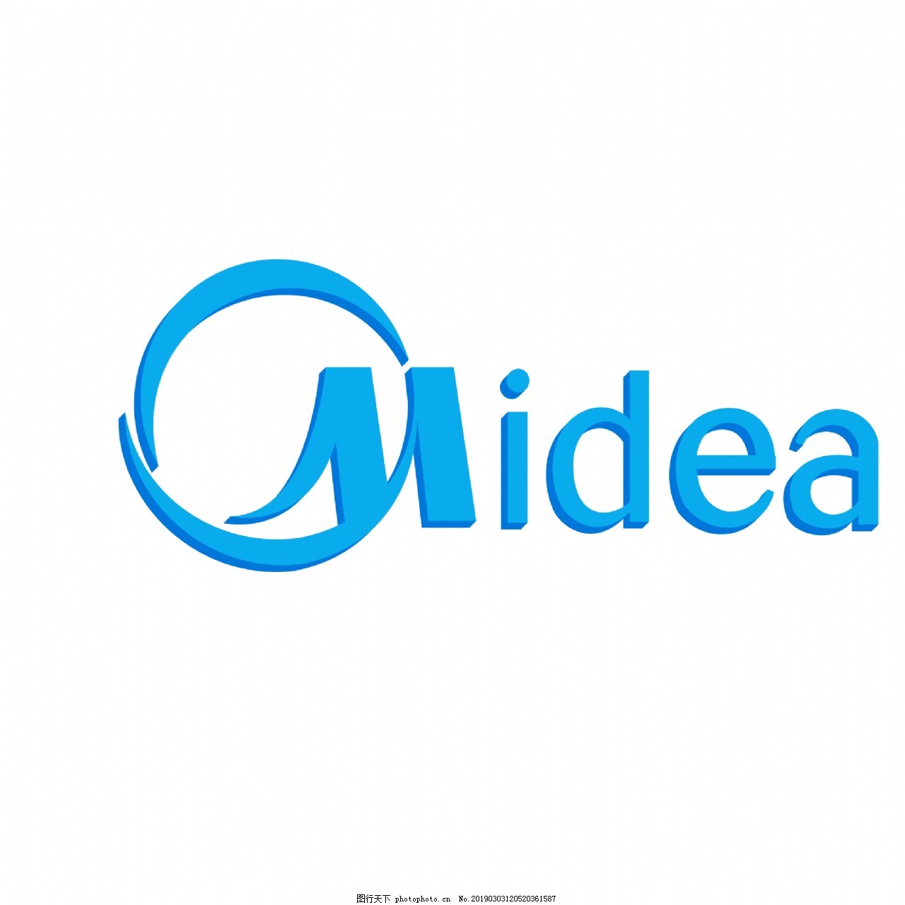 美的蓝色简约LOGO图标图片_图标元素_设计元素-图行天下素材网