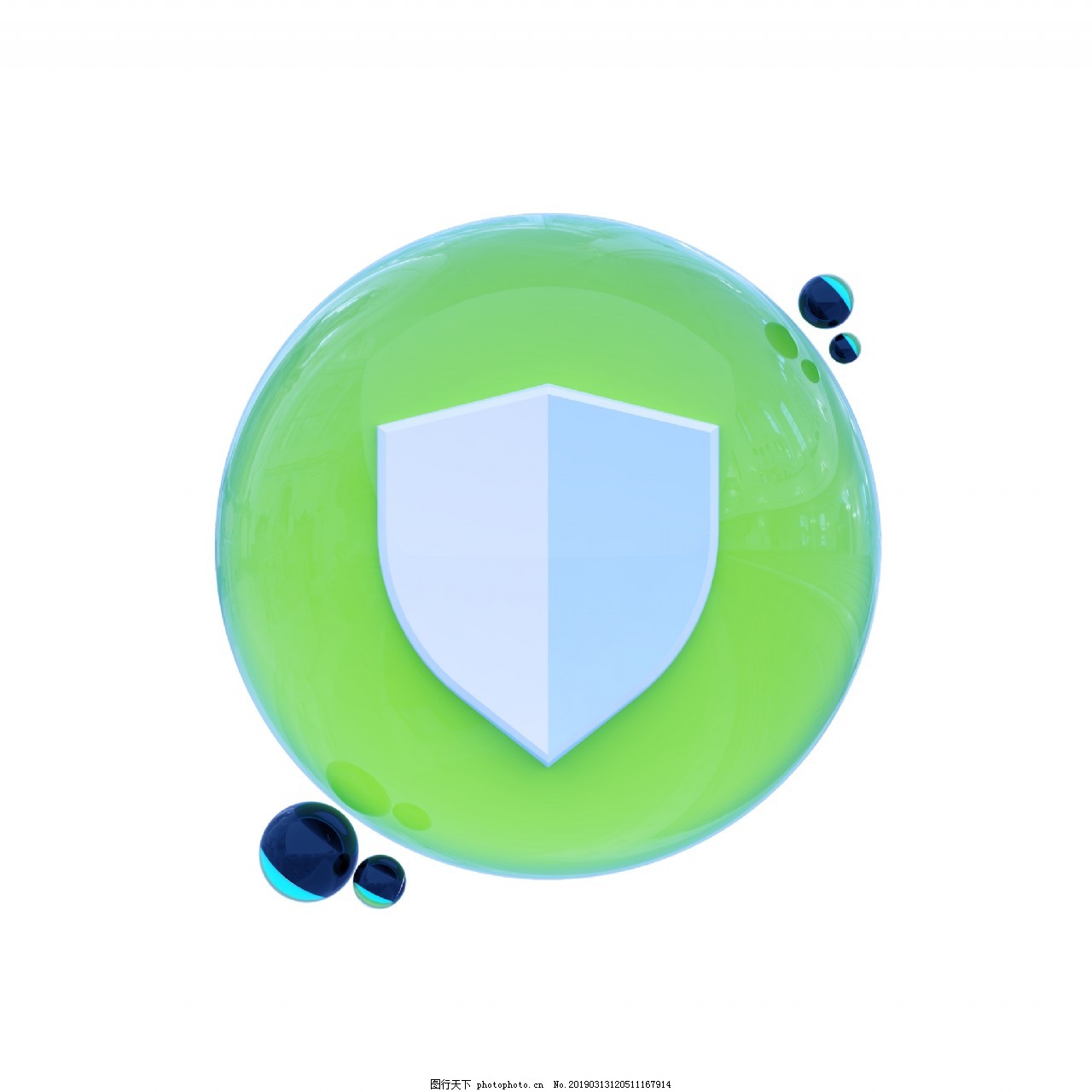 水晶材质三维立体安全icon图片_图标元素_设计元素-图行天下素材网